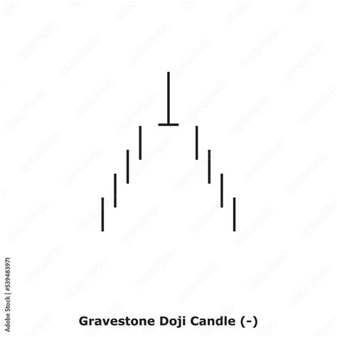 Gravestone Doji Candle White And Black Square Stock Vector Adobe