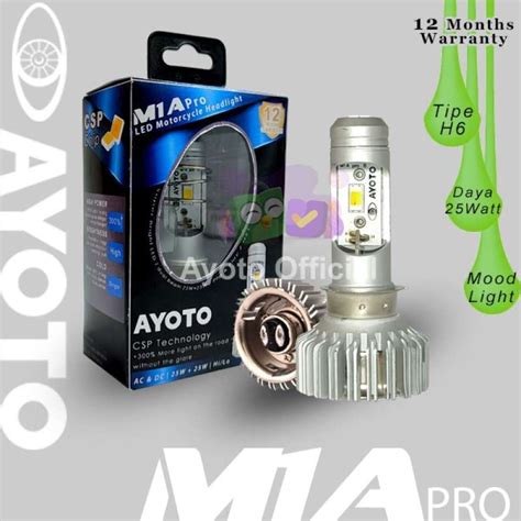 Promo Deskripsi Lampu LED Utama Motor Bebek Matic AYOTO M1A H6 AC DC