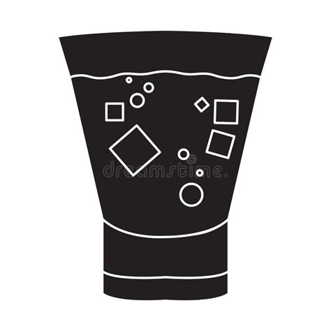 Isolated Cocktail Silhouette Stock Vector Illustration Of Sweet