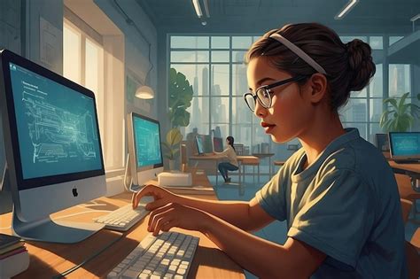 premium photo coding for a sustainable future futuristic programming