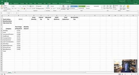 Microsoft Excel ~ Creating Budget Part 1 Budget