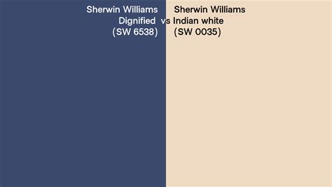 Sherwin Williams Dignified Vs Indian White Side By Side Comparison