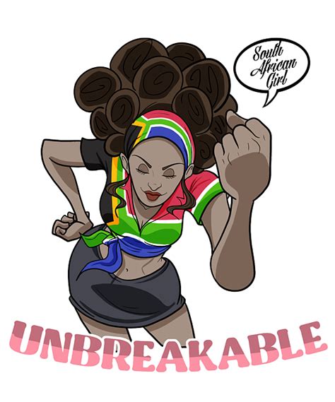 South African Girl Unbreakable I Heritage South Africa Flag Greeting