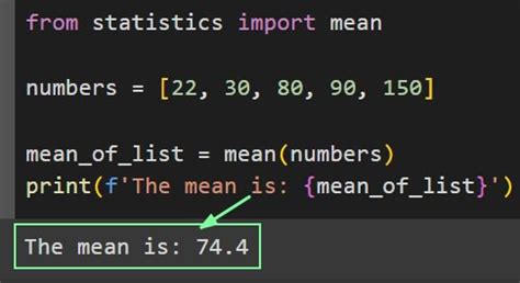 How To Find Mean Of A List Python