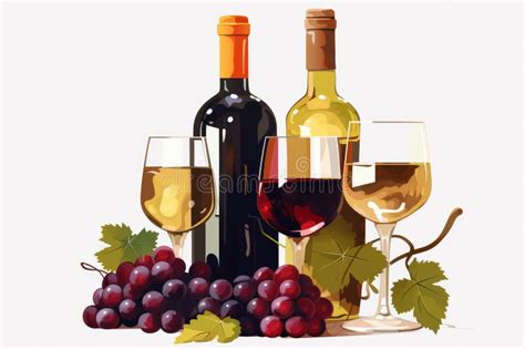 Vector Artistic Visualization Of Wine Glasses Generative Ai Stock