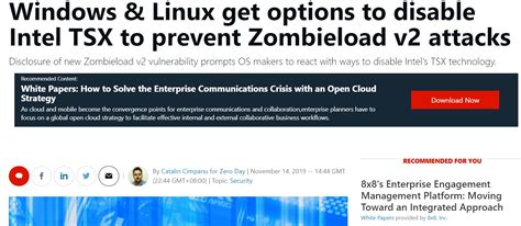关闭intel Tsx 防止zombieload V2 漏洞攻击 厘米天空