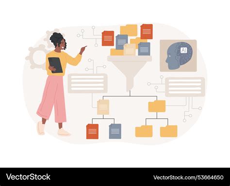 Ai Data Preprocessing Concept Royalty Free Vector Image