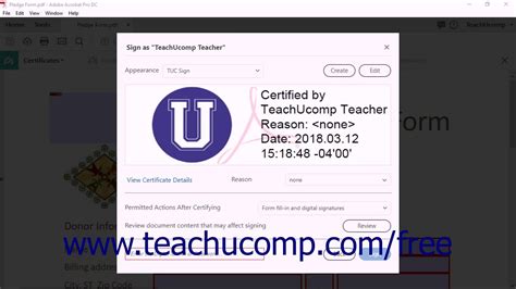 Acrobat Pro Dc Tutorial Using Certifying A Pdf Adobe Acrobat Pro Dc Training Tutorial Course