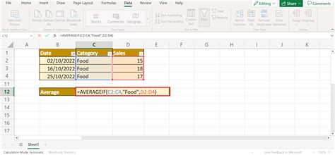 how to average filtered rows in excel sheetaki