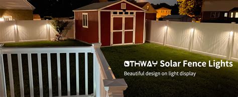 OTHWAY Solar Fence Post Lights Wall Mount Decorative Deck Lighting Black Packs Amazon