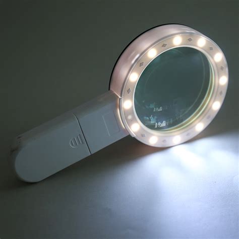 1 Lupa De Lectura Iluminada Lupa 30x Con 12 Luces Led Lupa De Mano