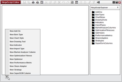 NinjaScript Editor NinjaScript Wizard