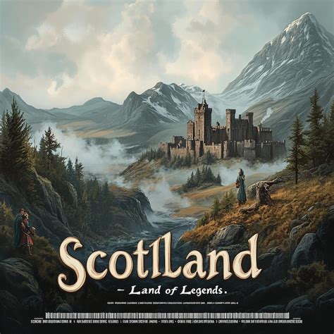 Quotultrarealistic 1930s Scottish Highlands Travel Posterquot Premium