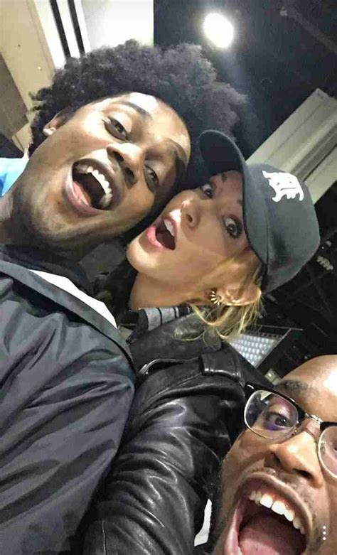 Actor Fluff Katie Cassidy With Mr Terrific Rarrow