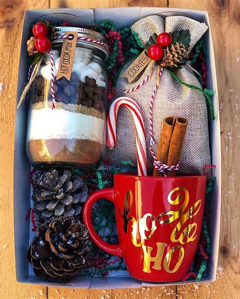 A Christmas T Box With Hot Chocolate Candy Canes And Other Holiday