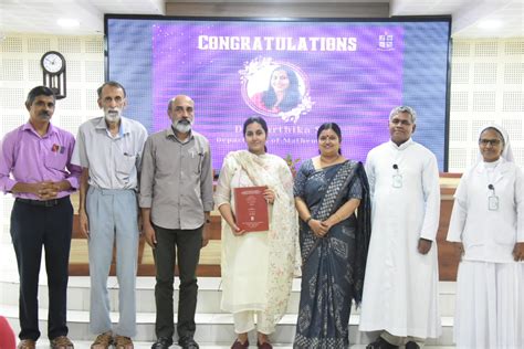 Phd Open Defence Of Ms Karthika S Mathematics St Thomas College Autonomous