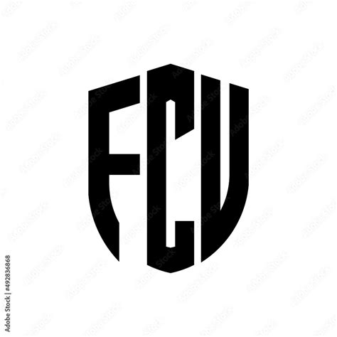 Fcu Letter Logo Design Fcu Modern Letter Logo With Black Background