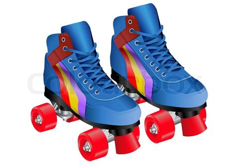 Roller Skates Pair Stock Vector Colourbox