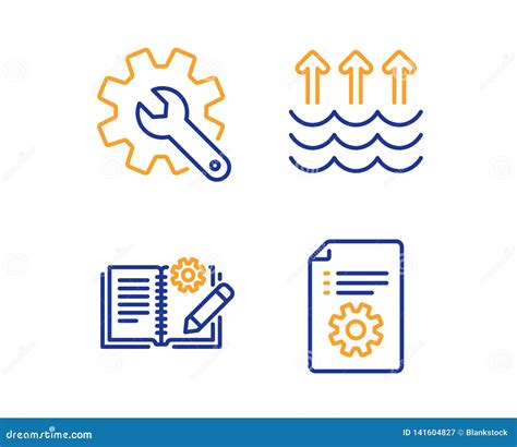Customisation Evaporation And Engineering Documentation Icons Set Technical Documentation Sign