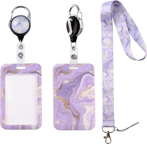 Dark Purple Lanyard With Id Holder Lanyard For Keys Id