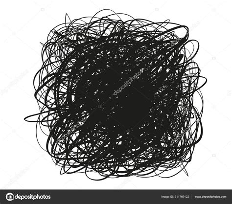 Tangled White Chaos Pattern Scribble Sketch Background Array Lines