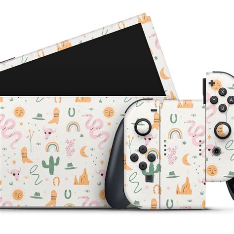 Nintendo Switch Oled Skin Wildwest Pattern Cucu Covers