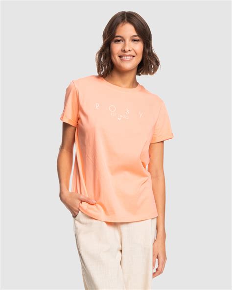 Roxy Noon Ocean Word T Shirt Papaya Punch Surfstitch