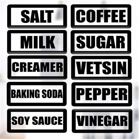 Condiments Labels Stickers Only No Bottles Included Sold Per Piece