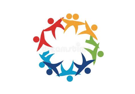 Diverse Abstract Figures Arranged In Circular Formation Symbolizing Community Unity And