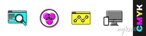 Set Ui Or Ux Design Rgb And Cmyk Color Mixing Website Statistic