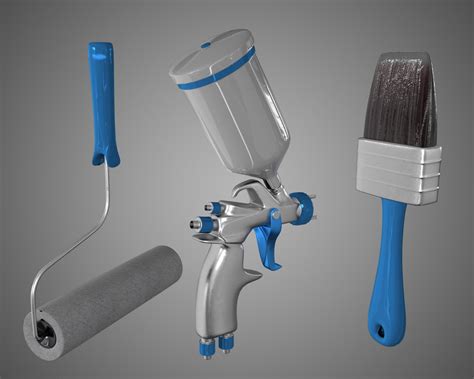 페인트 도구 브러쉬 Pulvelizatora 페인트 롤러 3d 모델 19 Unknown Max Obj Fbx Dae 3ds Free3d