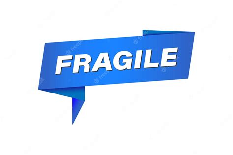 Premium Vector Fragile Banner Speech Bubble Fragile Ribbon Template