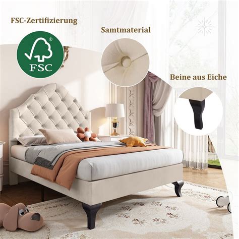 Celya Polsterbett Polsterbett 90×200 Mit Lattenrost Und Kopfteil140cm