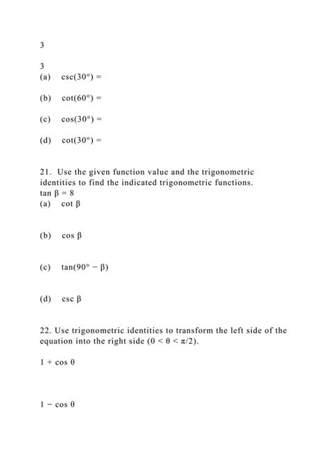 1 Match The Right Triangle Definition With Its Trigonometric Fudocx