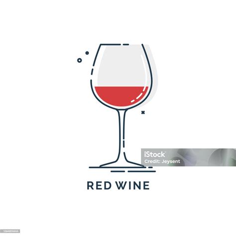 玻璃紅酒線藝術在平坦的風格餐廳酒精插圖慶祝設計設計輪廓元素飲料輪廓圖示在圖形樣式的白色背景上隔離向量圖形及更多反射圖片 Istock