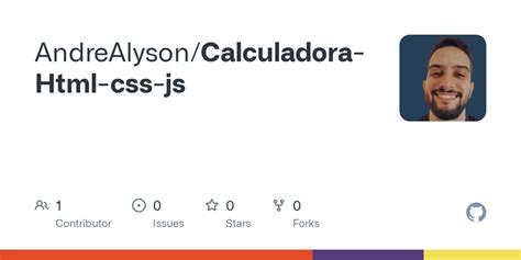 Github Andrealyson Calculadora Html Css Js