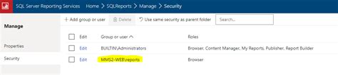 Solved In Ssms Where Are The Users Stored For Ssrs Site Authentication
