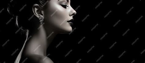 Premium Ai Image Young Woman With Glamorous Makeup Looking Back Over