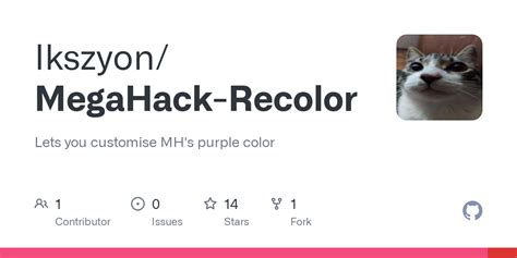 GitHub Ikszyon MegaHack Recolor Lets You Customise MH S Purple Color