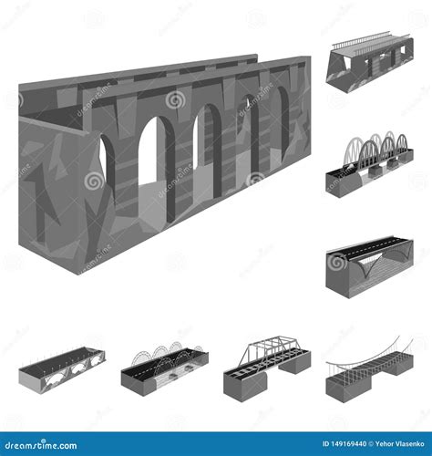 Vector Illustration Of Connection And Crossing Symbol Set Of Connection And Design Stock Vector