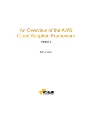 Aws Cloud Adoption Framework PDF