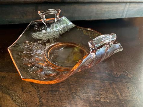 Vintage Bon Bon Dish Glass Bon Bon Dish Glass Bonbon Dish Etsy