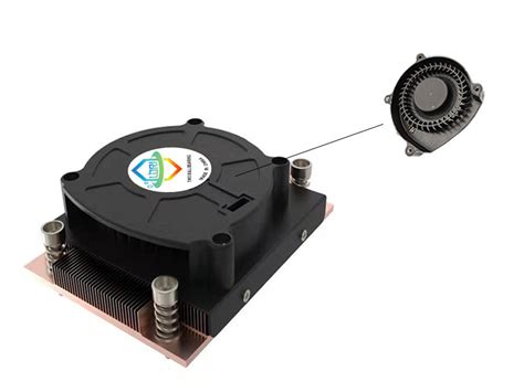 1u Server Copper Amd Epyc™ 4364p Cpu Cooler For Am5 Socket With Active
