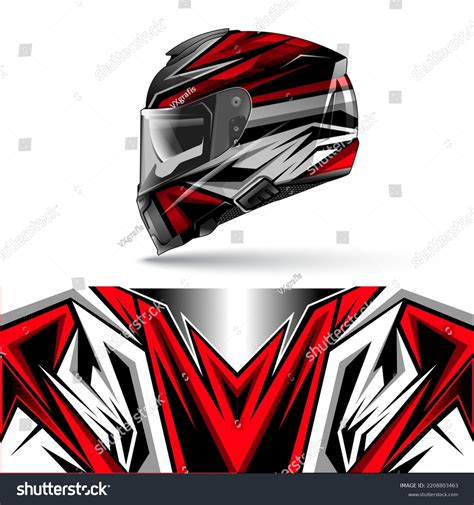 Automotive Racing Helmet Design Vector Stock Vector Royalty Free