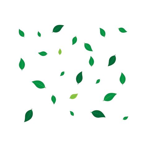 흩어져있는 잎 배경 그림 디자인 프리미엄 벡터