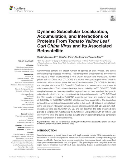 Pdf Dynamic Subcellular Localization Accumulation And Interactions