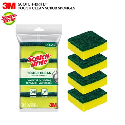 3m Scotch Brite 21 5 Heavy Duty Scouring Sponge 4pcpack Buy Original