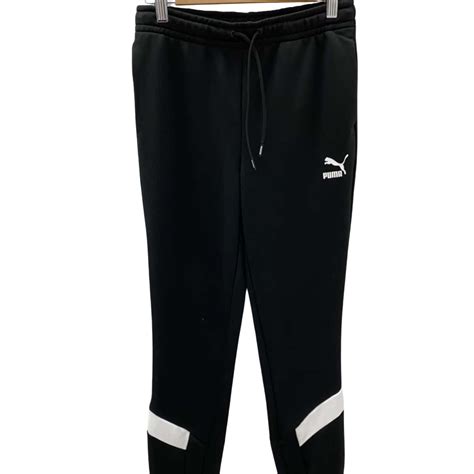 Puma Womens Size S Black White Track Pants