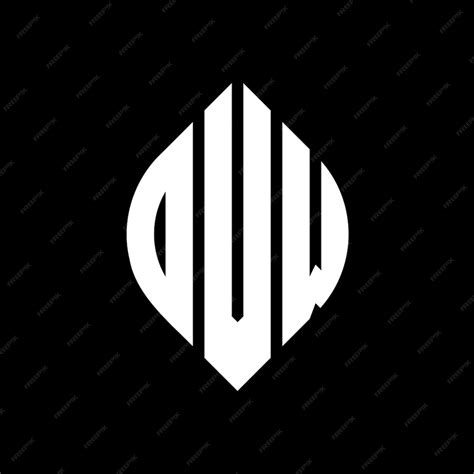 Premium Vector Dvw Circle Letter Logo Design With Circle And Ellipse