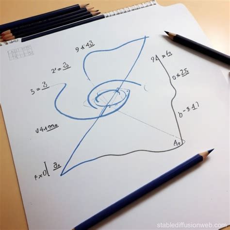 A Drawing Representing Mathematics Stable Diffusion Online